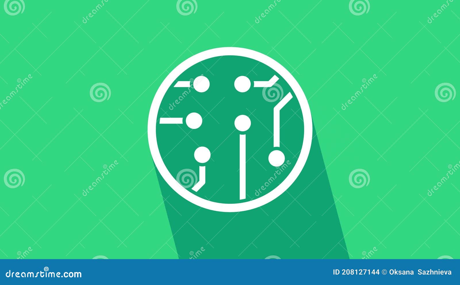 White Processor Icon Isolated On Green Background Cpu Central Processing Unit Microchip