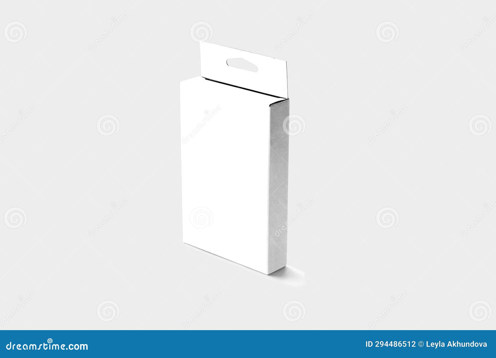 White Product Hanging Package Box Isolated on White Background. Mock Up ...