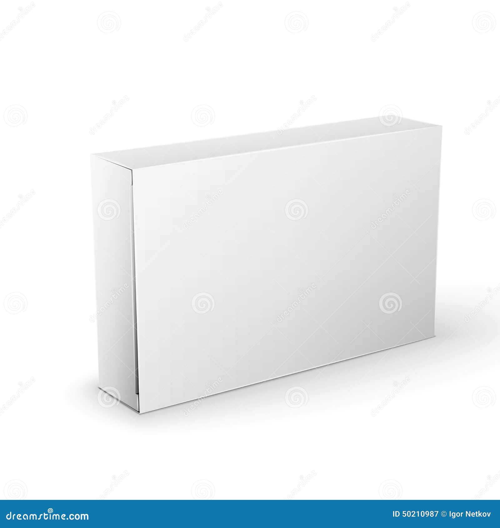 White Product Package Box Mock Up Template Vector Illustration ...