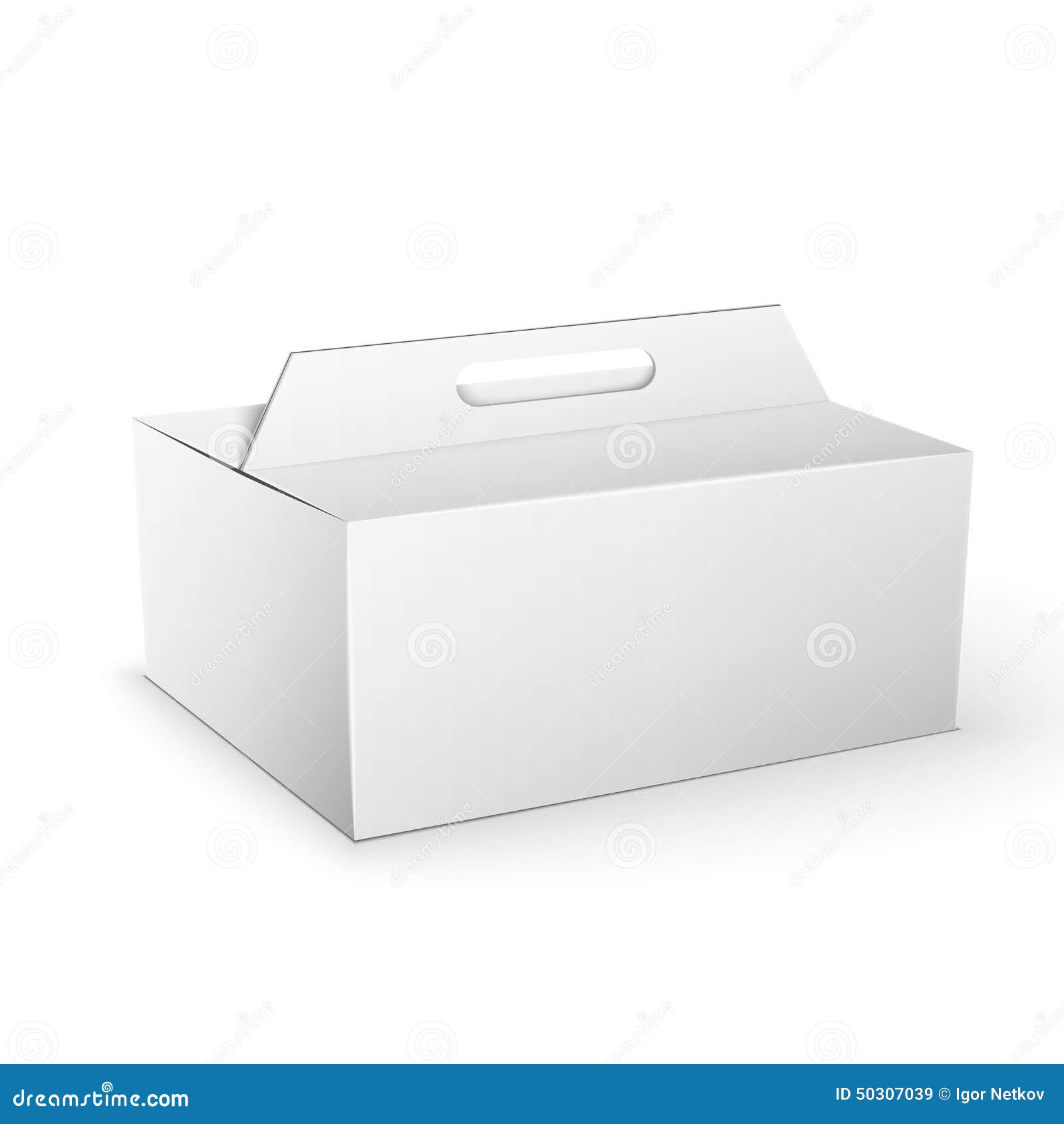 White Product Package Box Mock Up Template Stock Vector - Illustration ...