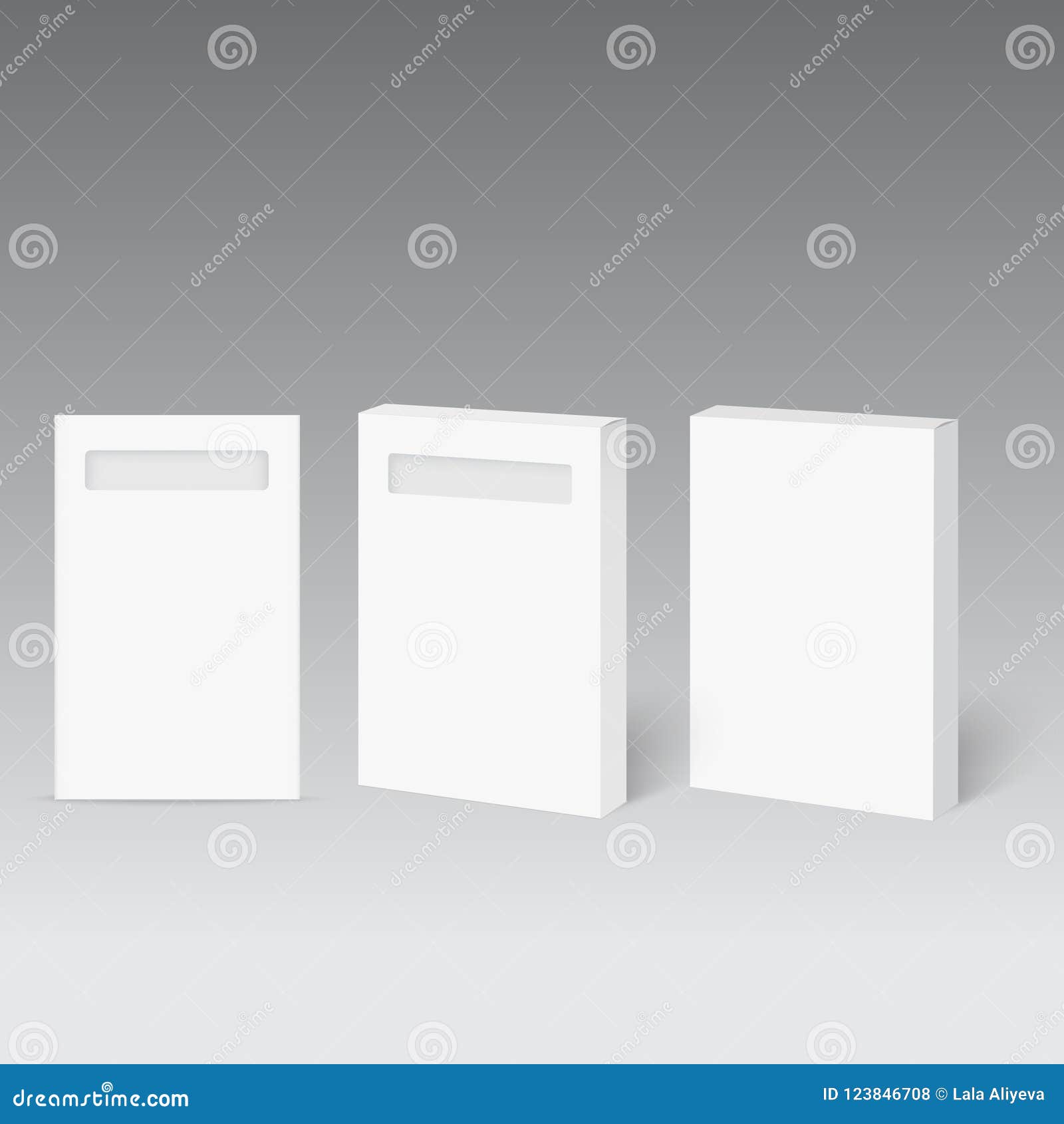 White Product Package Box with Window. Vector. Stock Vector ...
