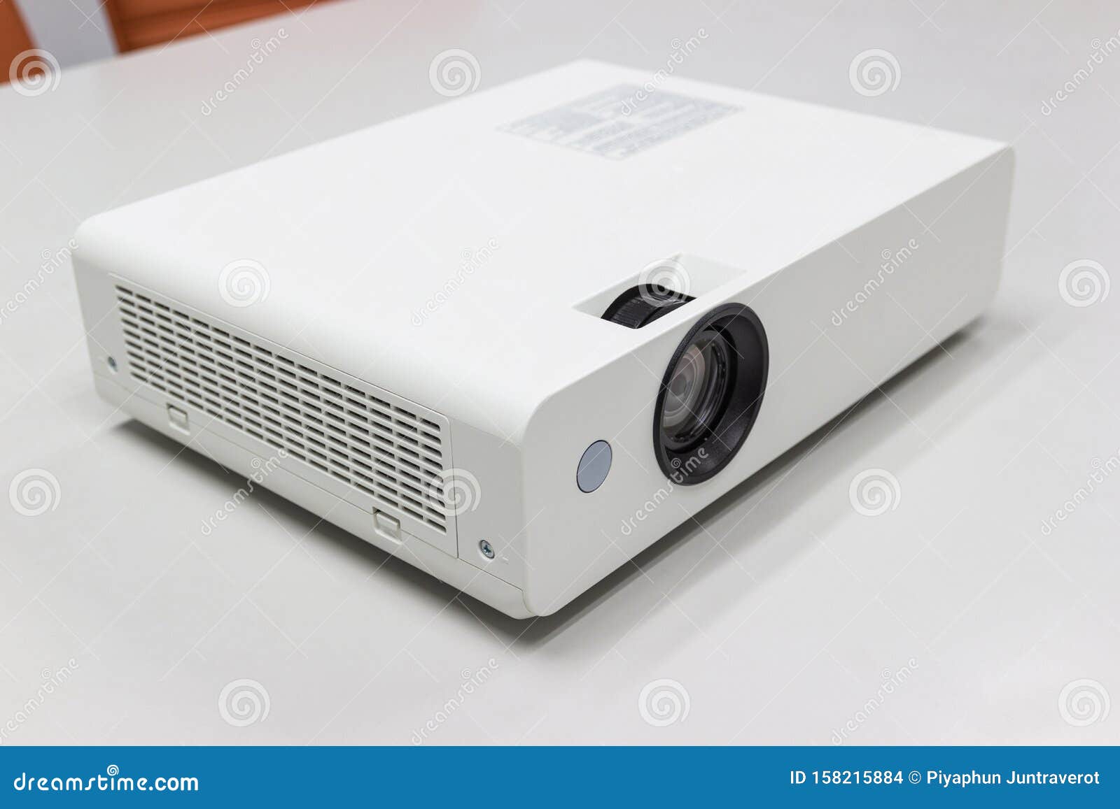 White Projector for Presentation for Business Work on Table Stock Photo ...