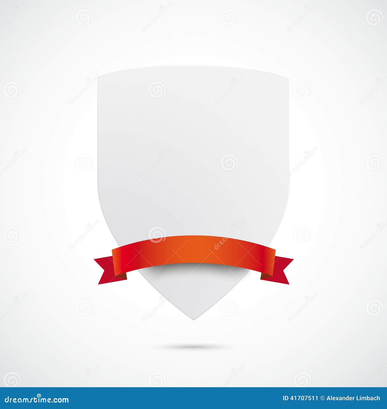 White Protection Shield Red Flag Stock Illustration - Illustration of ...
