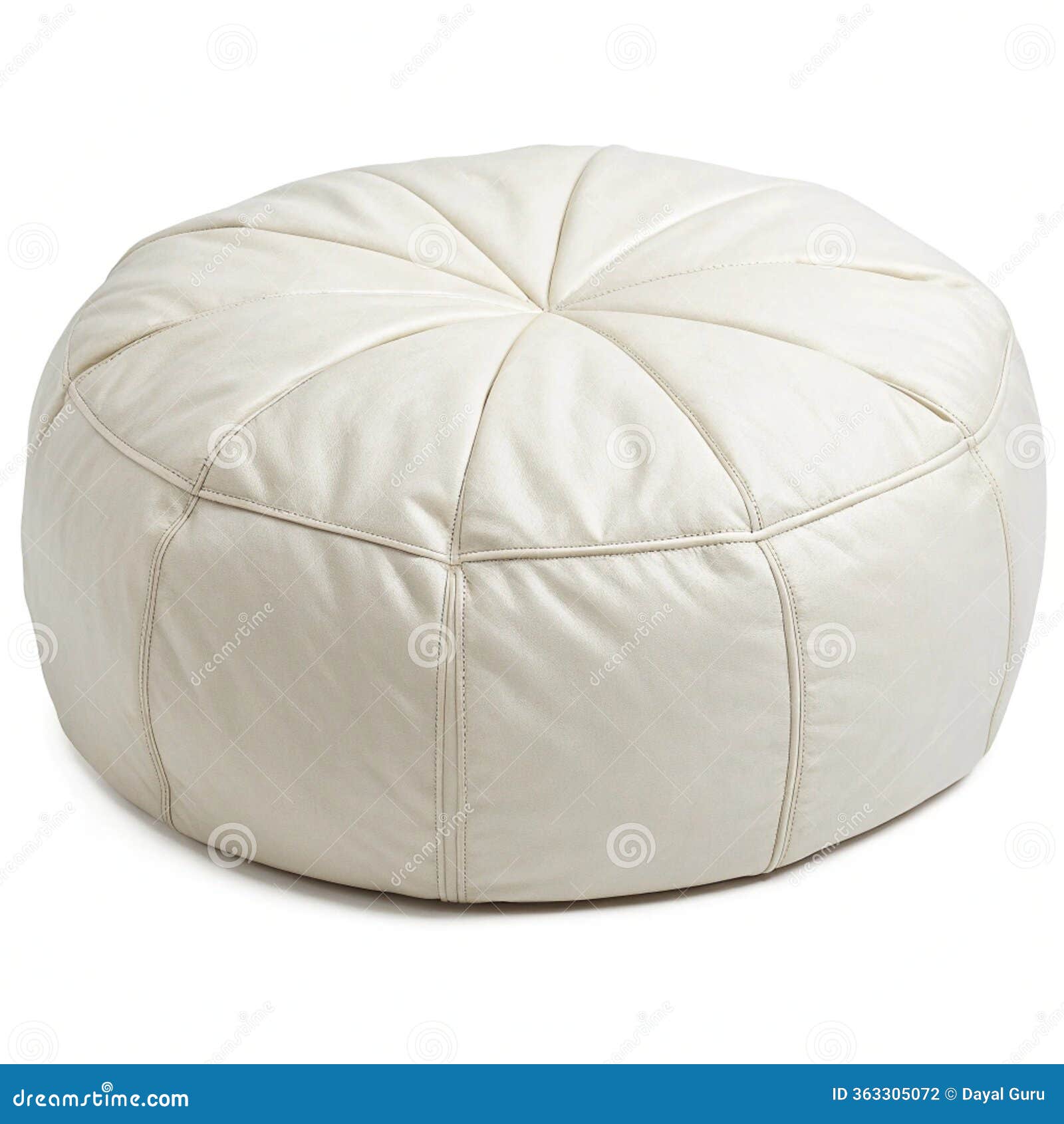 White Puff of Leather Isolated on White Background Stock Illustration ...