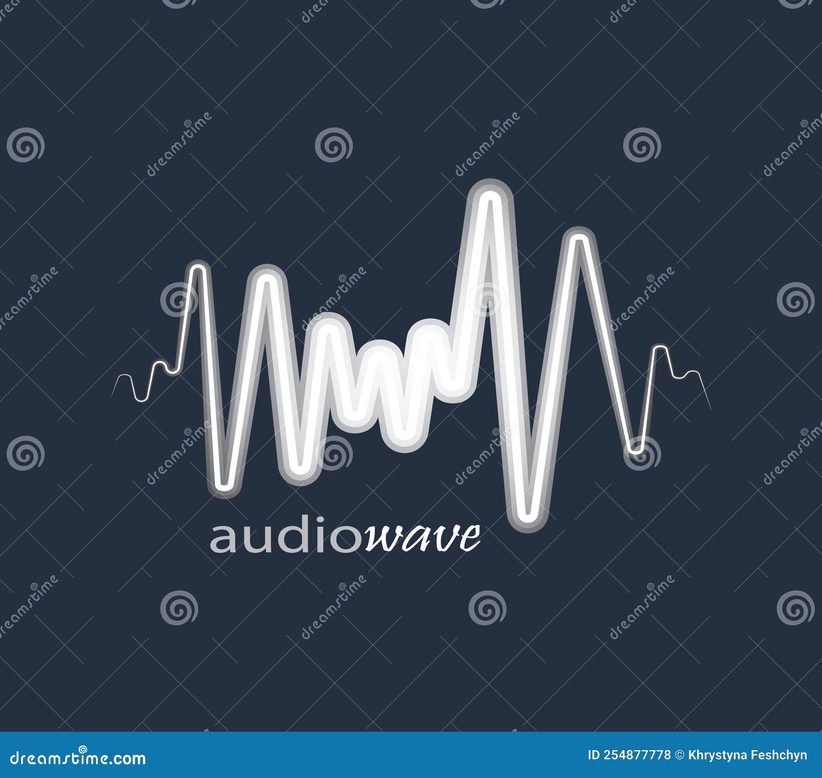 White pulse player logo. stock vector. Illustration of musical - 254877778