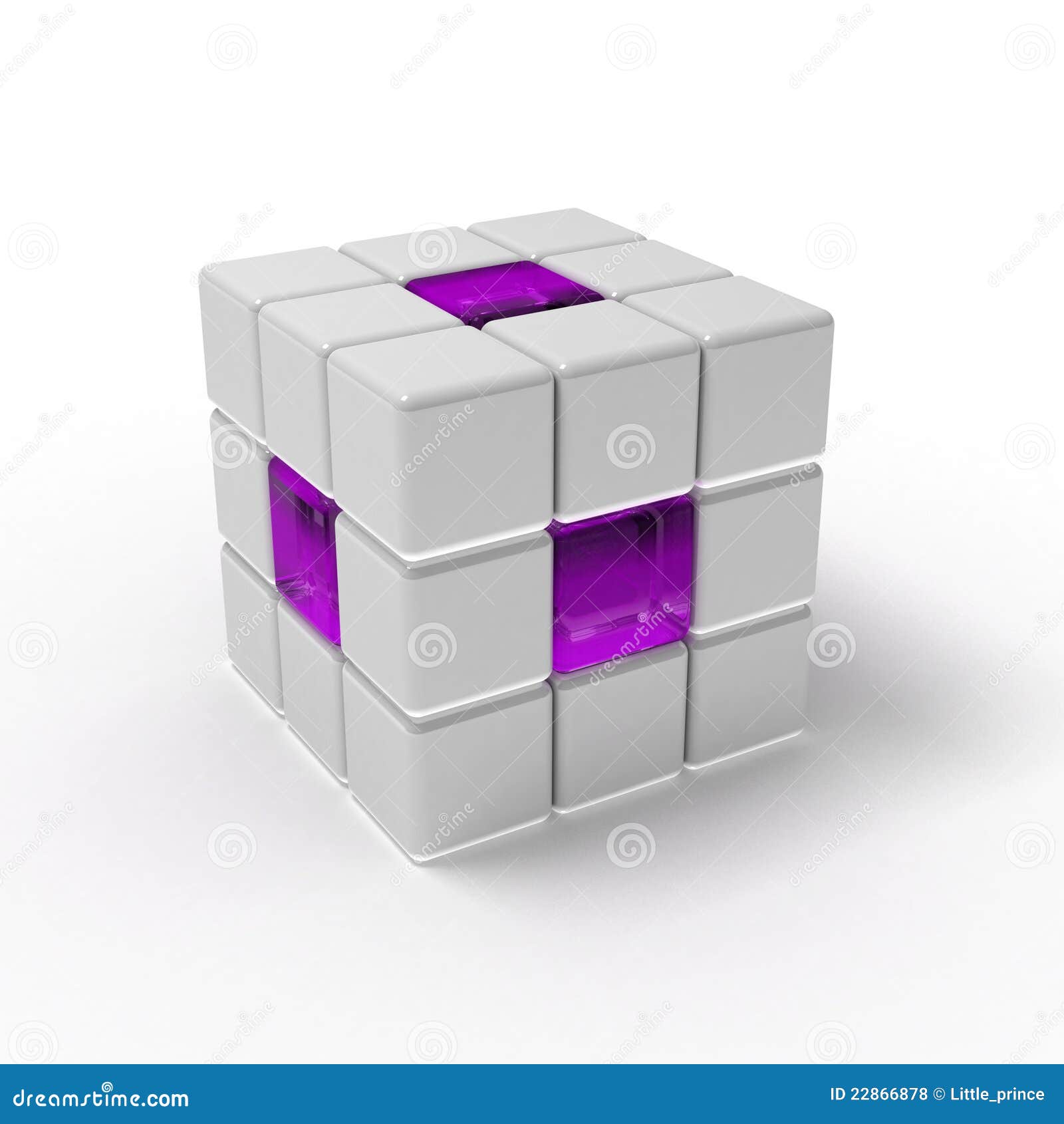 White and purple cube stock illustration. Illustration of purple - 22866878