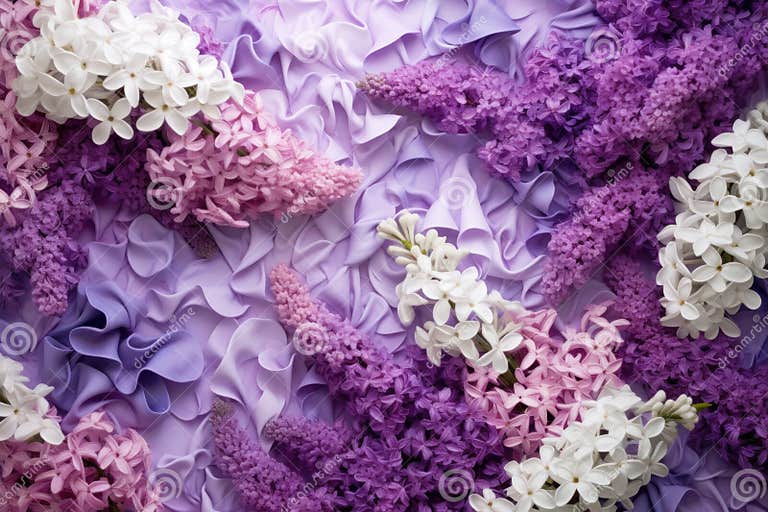 White and Purple Lilac Mix Creating Gradient Stock Illustration ...