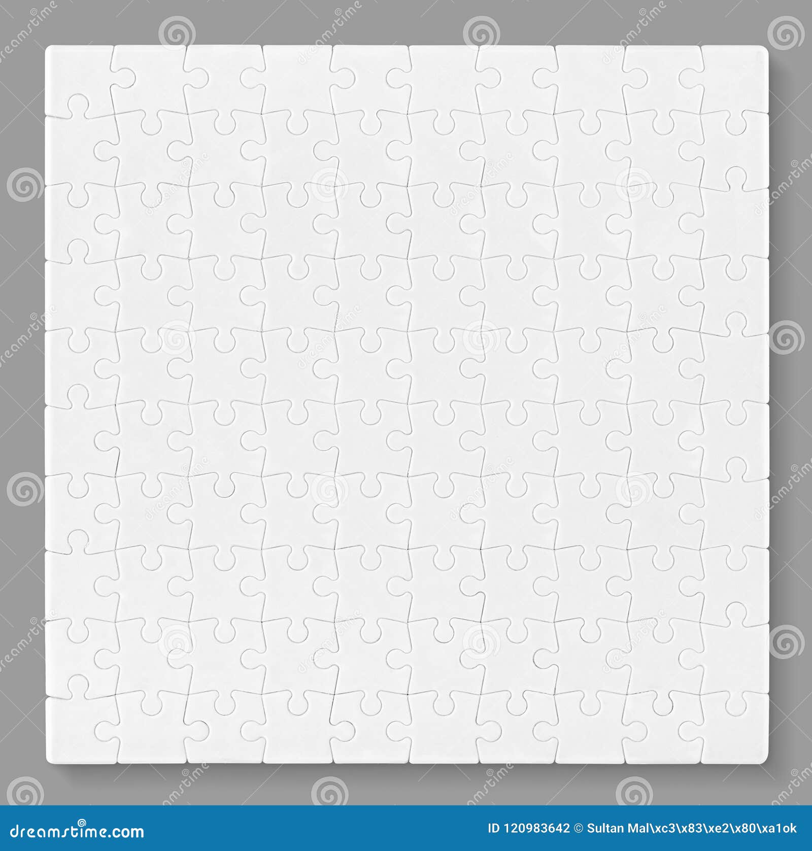 White Puzzle Isolated stock photo. Image of jigsaw, piece - 120983642