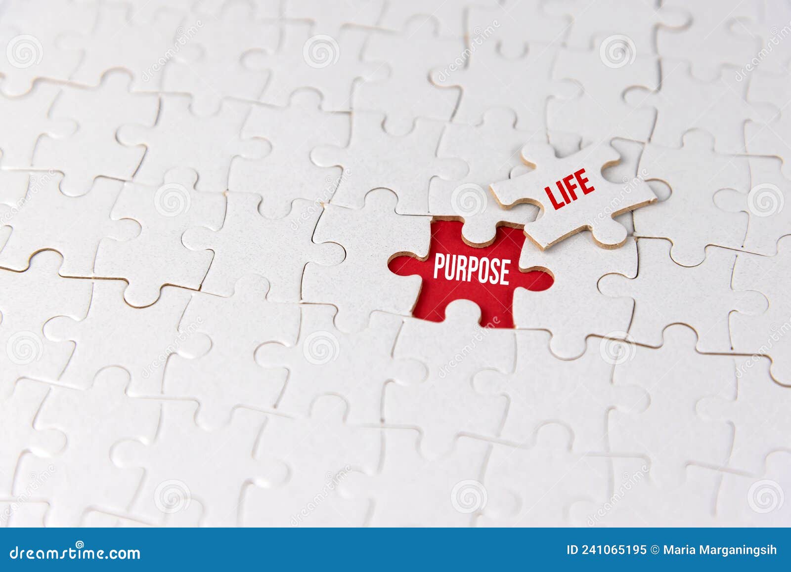 Life Purpose Concept. with White Puzzle Jigsaw with Missing Piece on ...