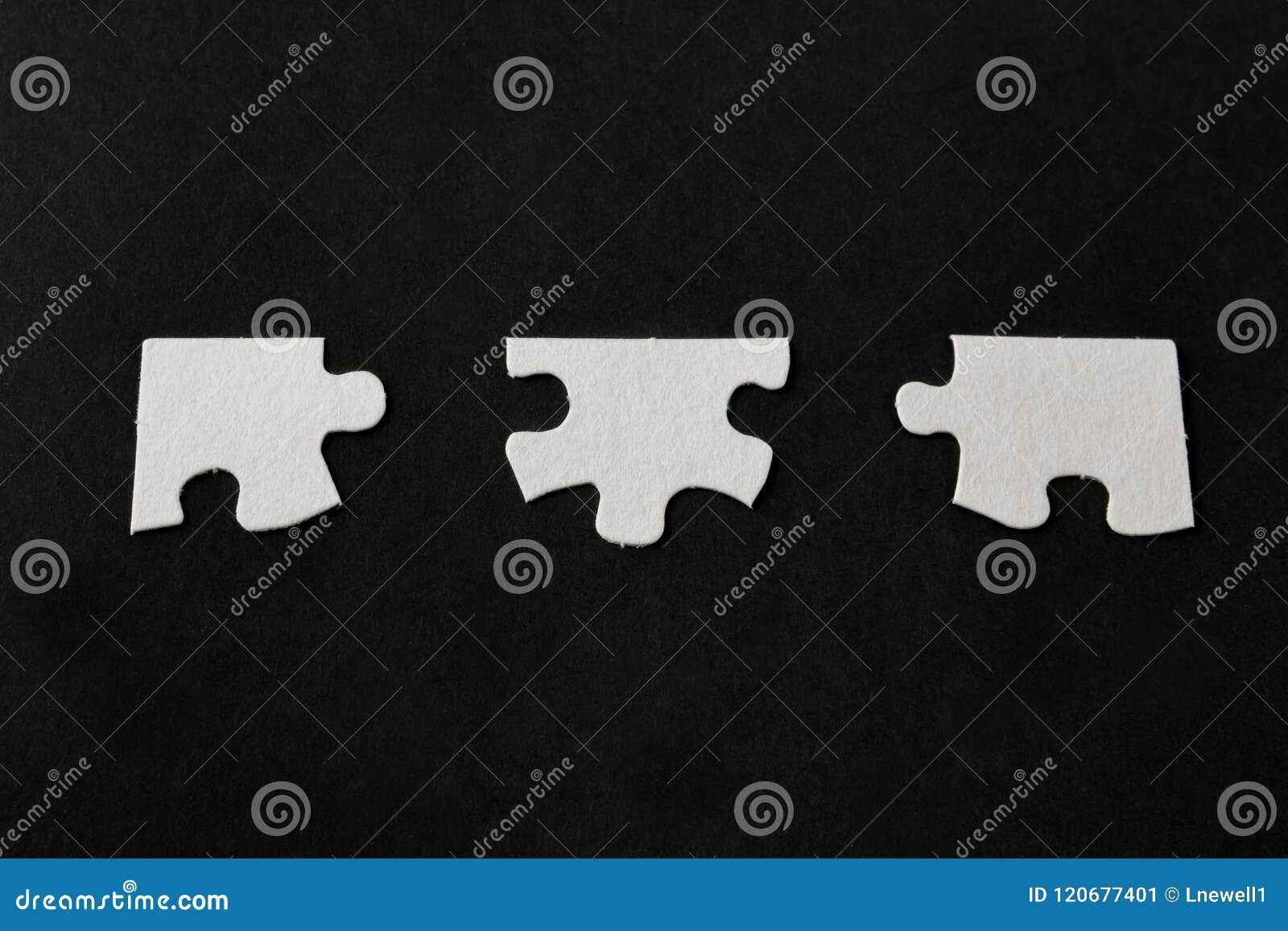 White Puzzle Pieces Separated on Black Background Stock Image - Image ...