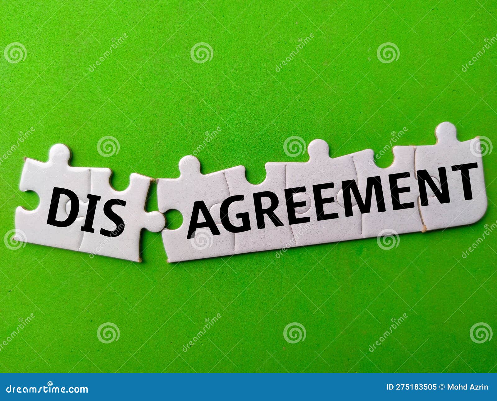 White Puzzle with the Word DISAGREEMENT Stock Image - Image of ...