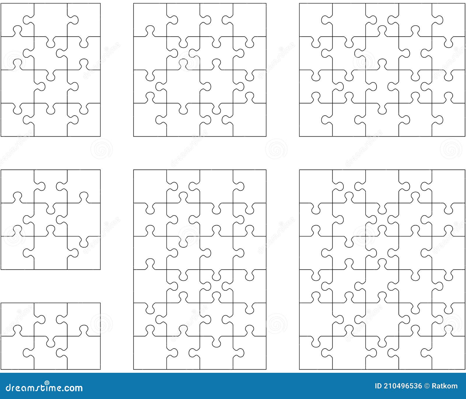 White Puzzles Pieces Arranged In A Heart Shape. Medium Jigsaw Puzzle ...