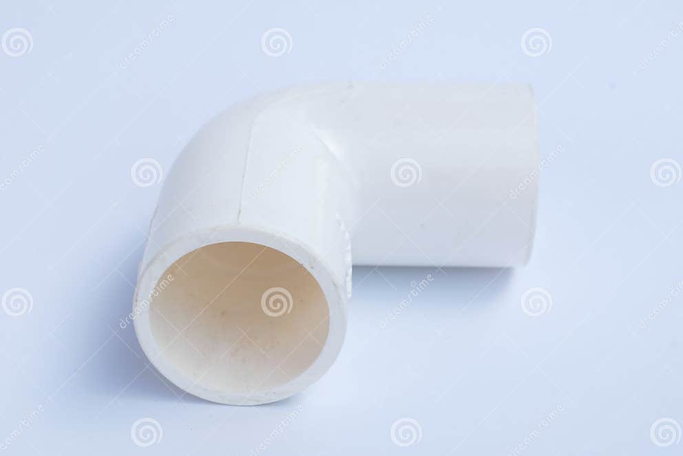 White Pvc Pipe on White Background Stock Image - Image of background ...