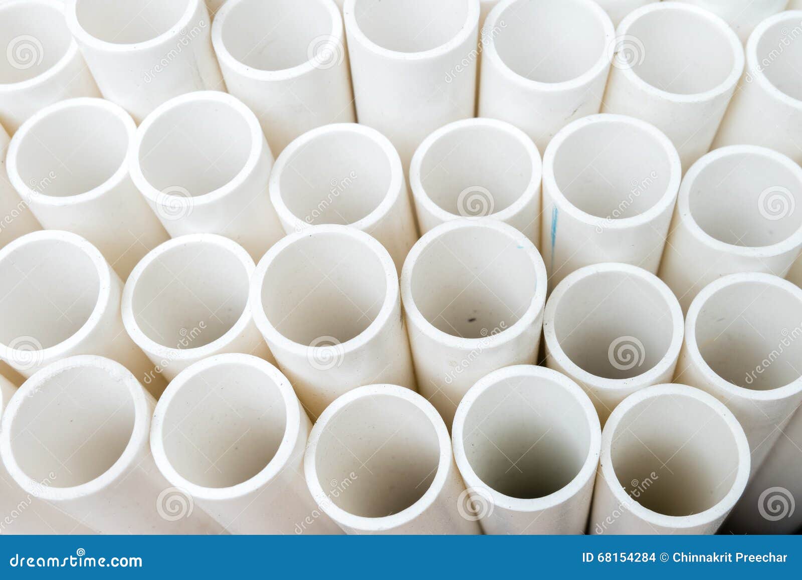 White PVC Pipes Stacked on a Pallet Stock Photo - Image of materials ...