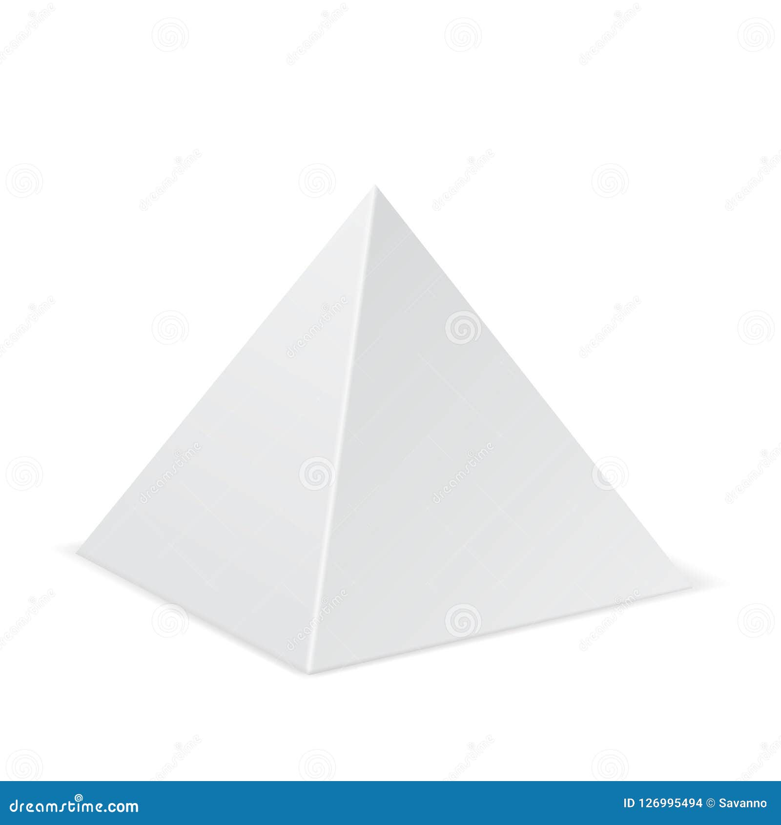 White Pyramid Mockup. 3d Template Stock Vector - Illustration of mock ...