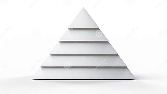 A White Pyramid-shaped Object on a White Surface. Generative Ai Stock ...