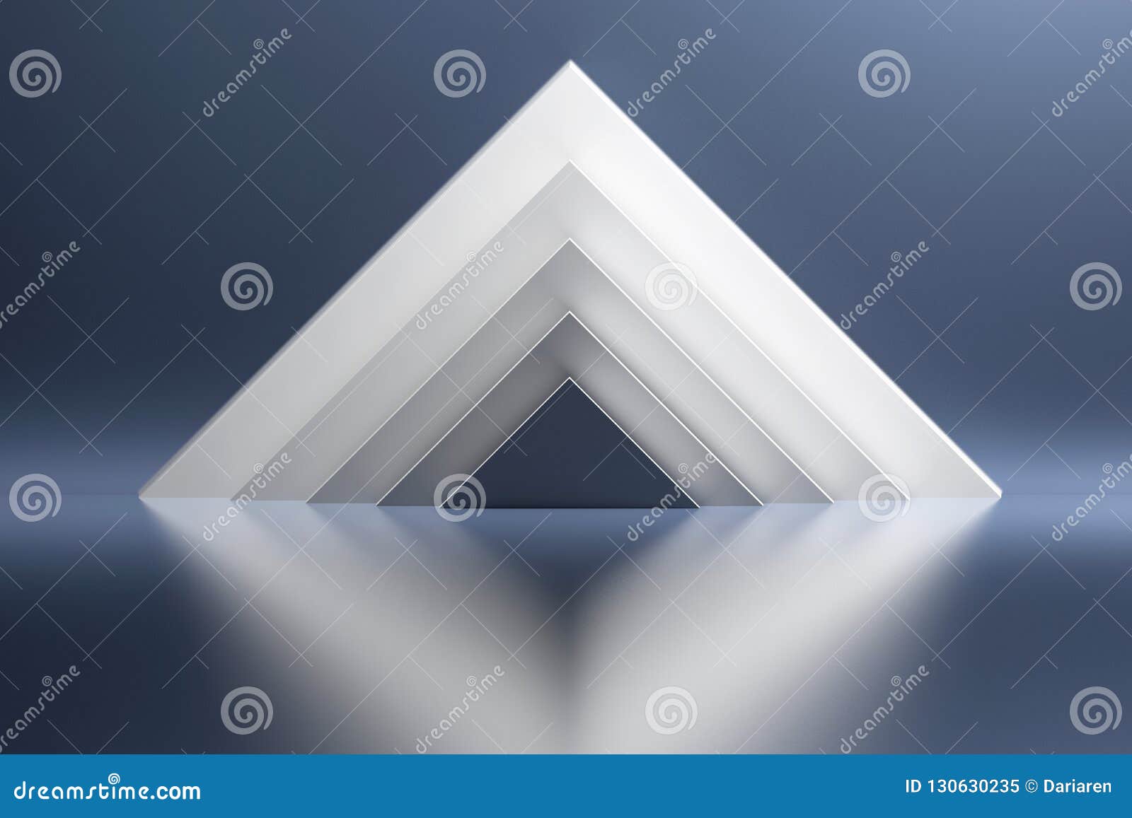 White Pyramids on the Blue Background Stock Illustration - Illustration ...