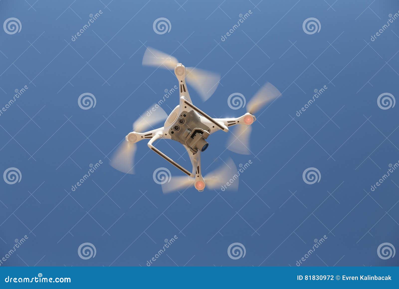 White quadrotor helicopter stock photo. Image of drone - 81830972