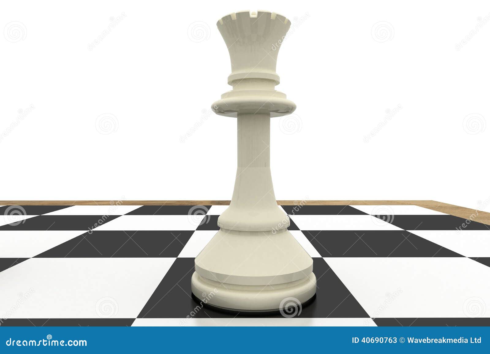 White Queen Chess, Standing Against Black Background Stock Illustration ...