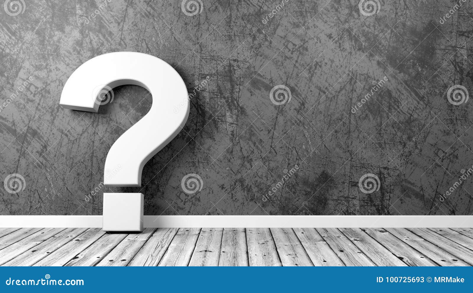 Question Mark in the Room stock illustration. Illustration of problem ...