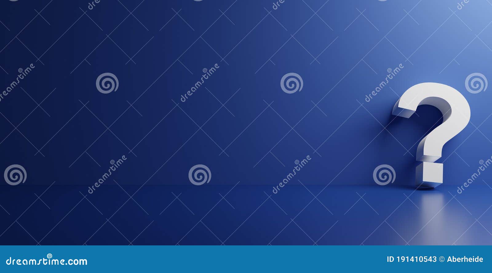 White Question Mark on a Blue Background Stock Illustration ...