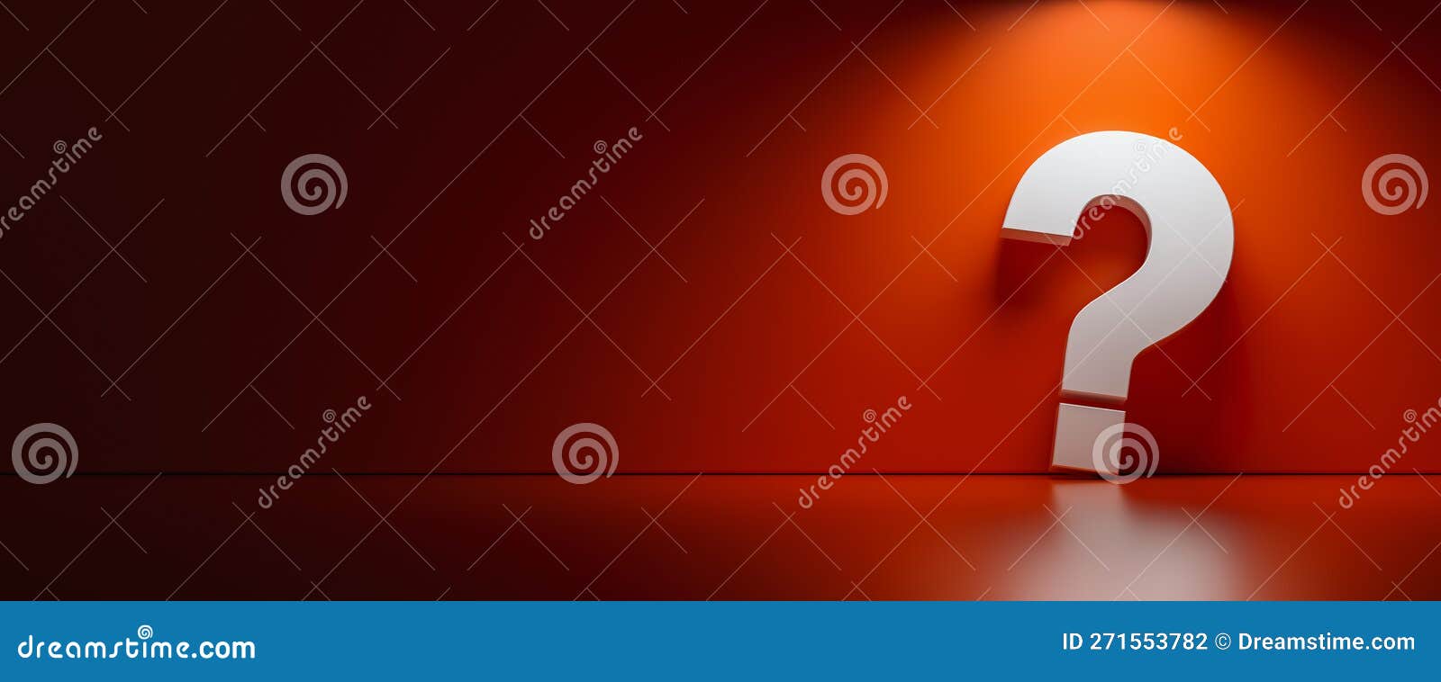 White Question Mark on Dark Red Background with Empty Copy Space on ...