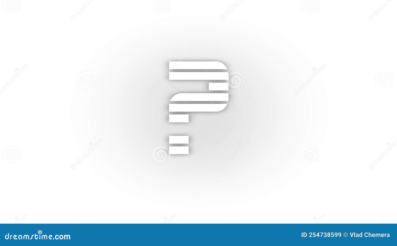 White Question Mark Icon with Shadow Isolated on White Background ...