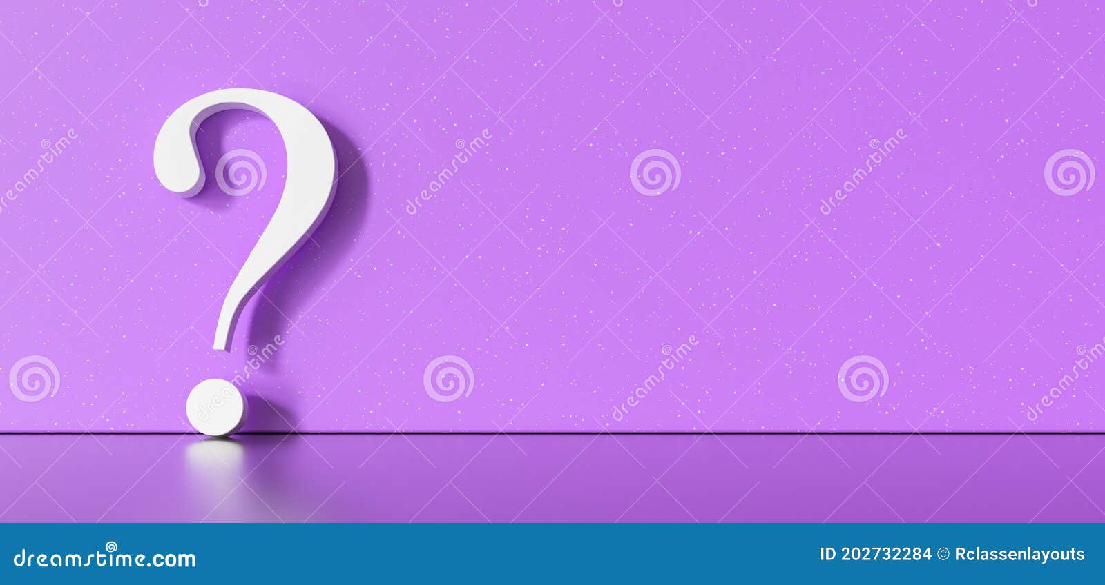 White Question Mark on a Purple Background with Empty Copy Space on ...