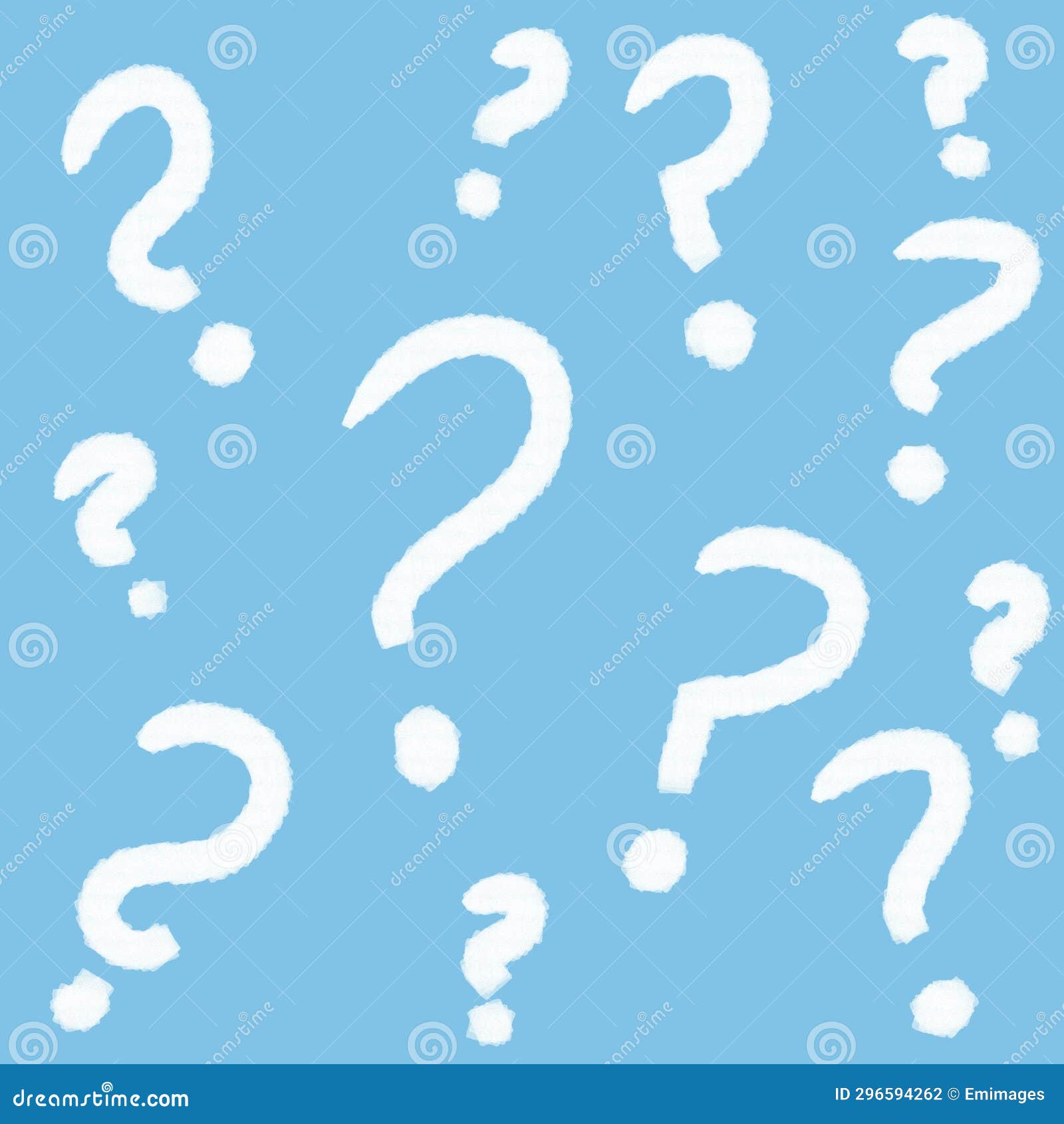 White Question Marks on Blue Background Stock Illustration ...