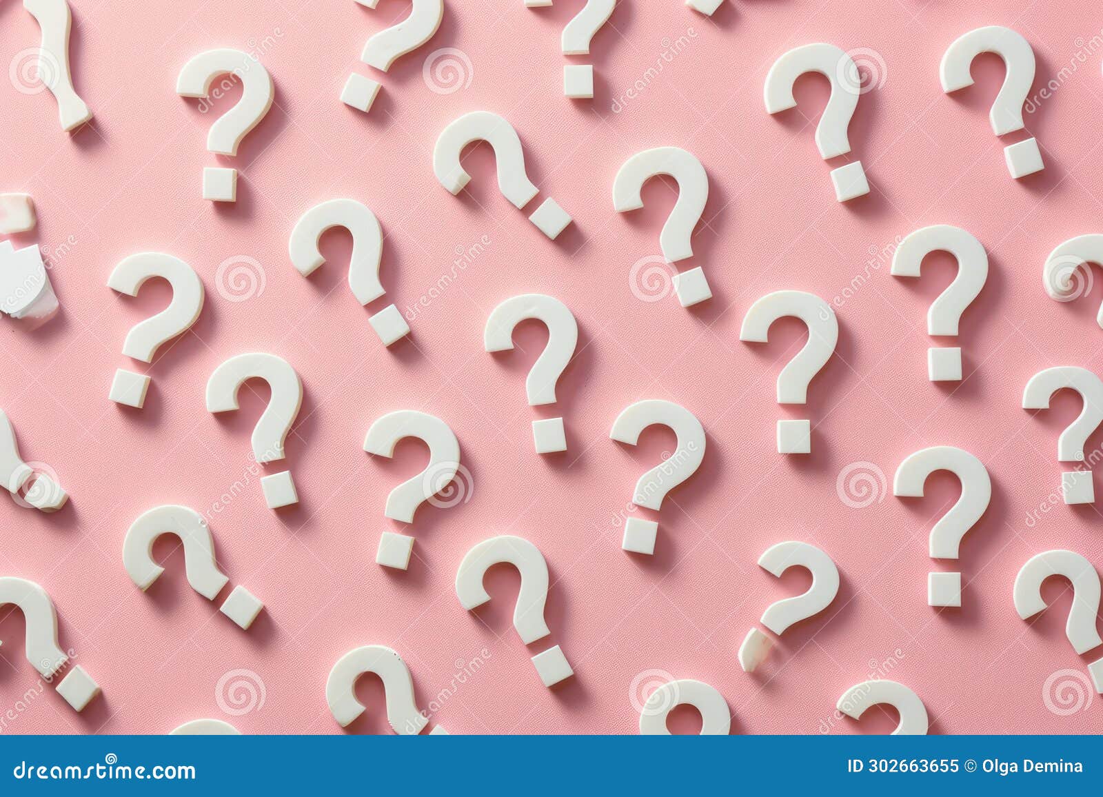 White Question Marks on Pink Backdrop, Illustrating Questioning ...