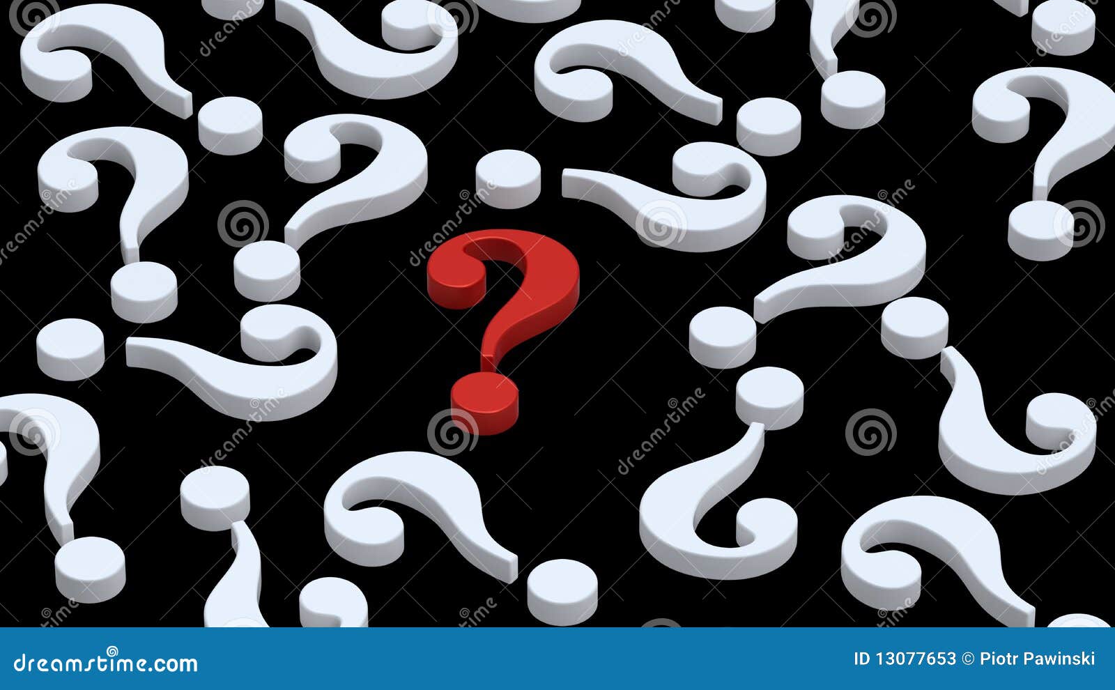 White Question Marks with Red One Stock Illustration - Illustration of ...