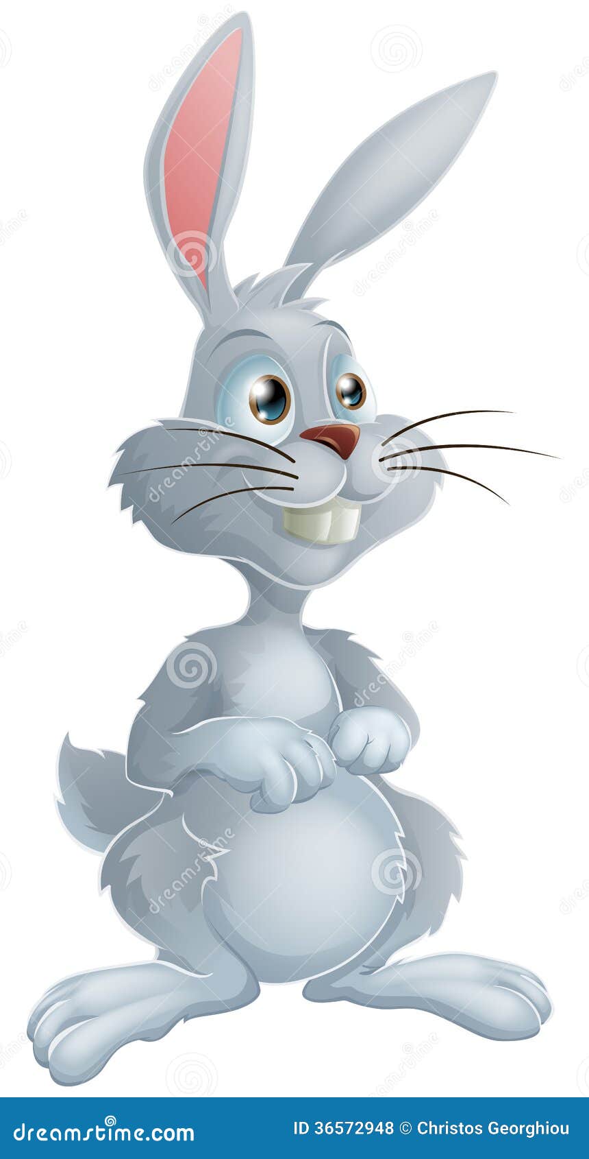 White Rabbit Cartoon Character Vector Illustration | CartoonDealer.com ...