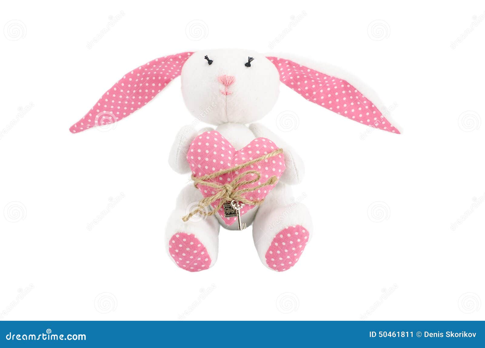 White rabbit with heart stock image. Image of romantic - 50461811