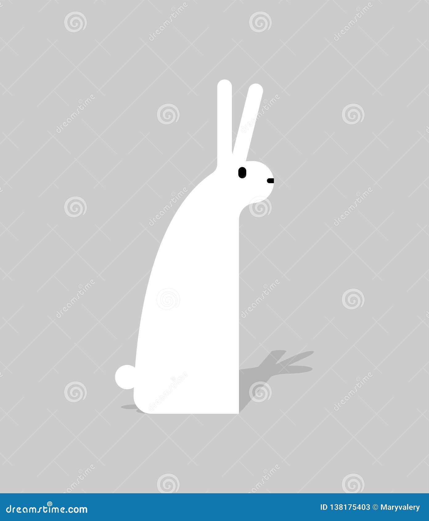 White Rabbit Isolated. Hare Icon Stock Vector - Illustration of rabbit ...