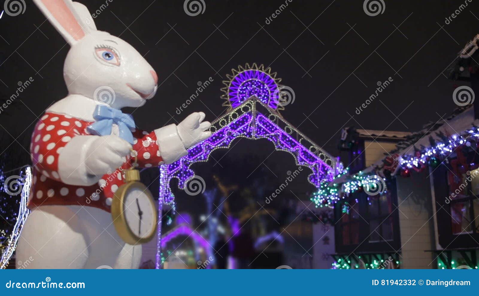 White Rabbit with Pocket Clock from Wonderland Stock Footage - Video of ...