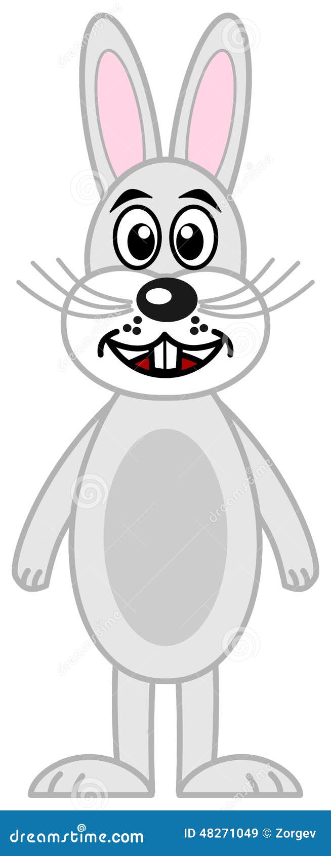 White rabbit standing stock illustration. Illustration of isolated ...