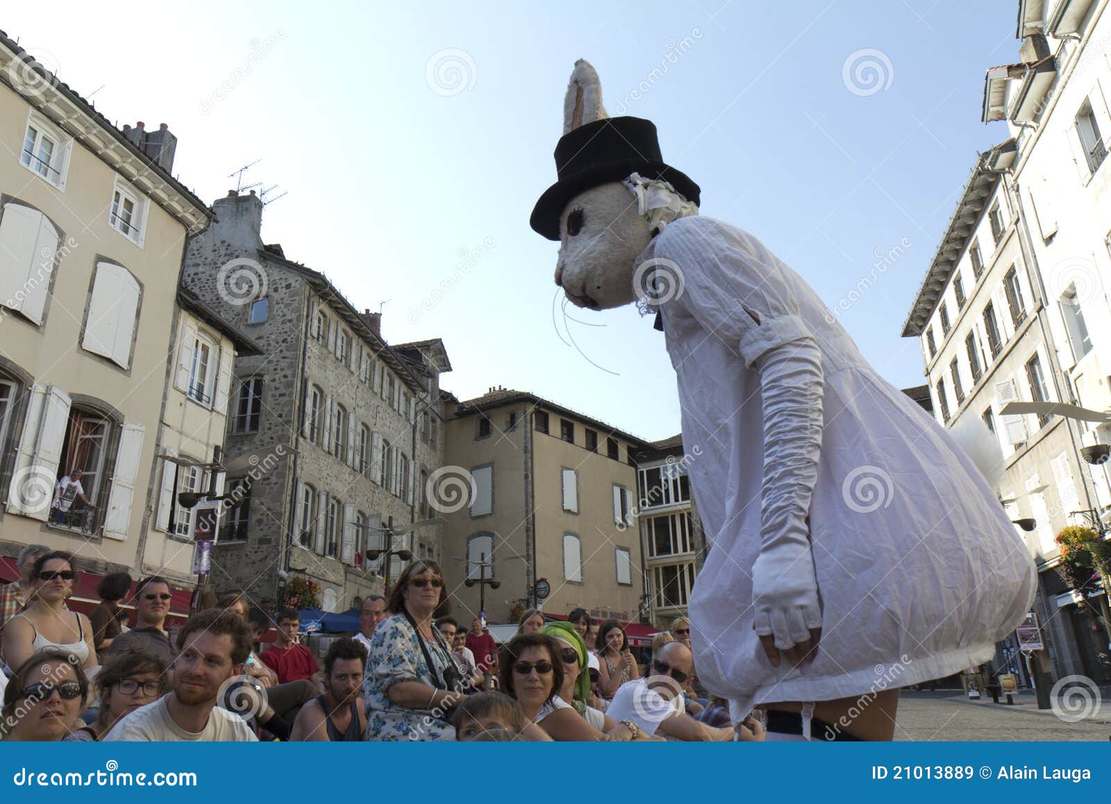 White rabbit in the street editorial stock image. Image of outdoors ...