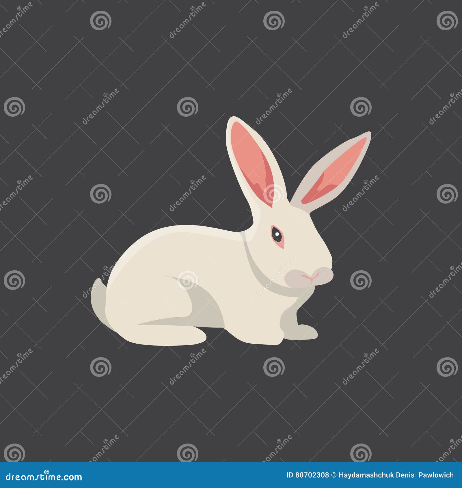 White rabbit vector stock vector. Illustration of care - 80702308