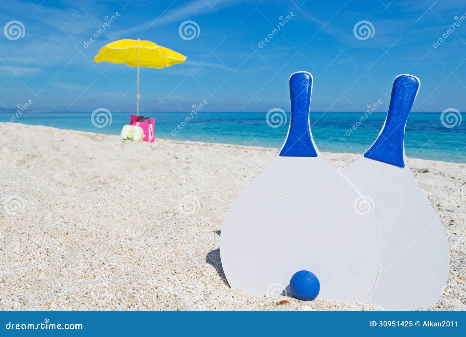 White rackets stock image. Image of beach, umbrella, ocean - 30951425