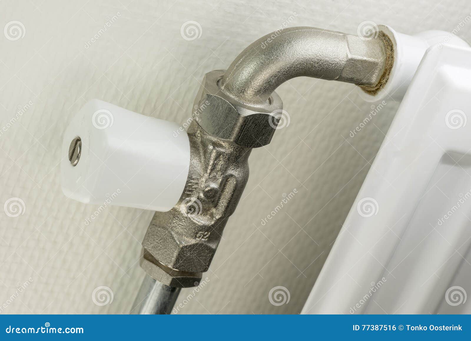 White Radiator Button on a Heating Element Stock Photo - Image of ...
