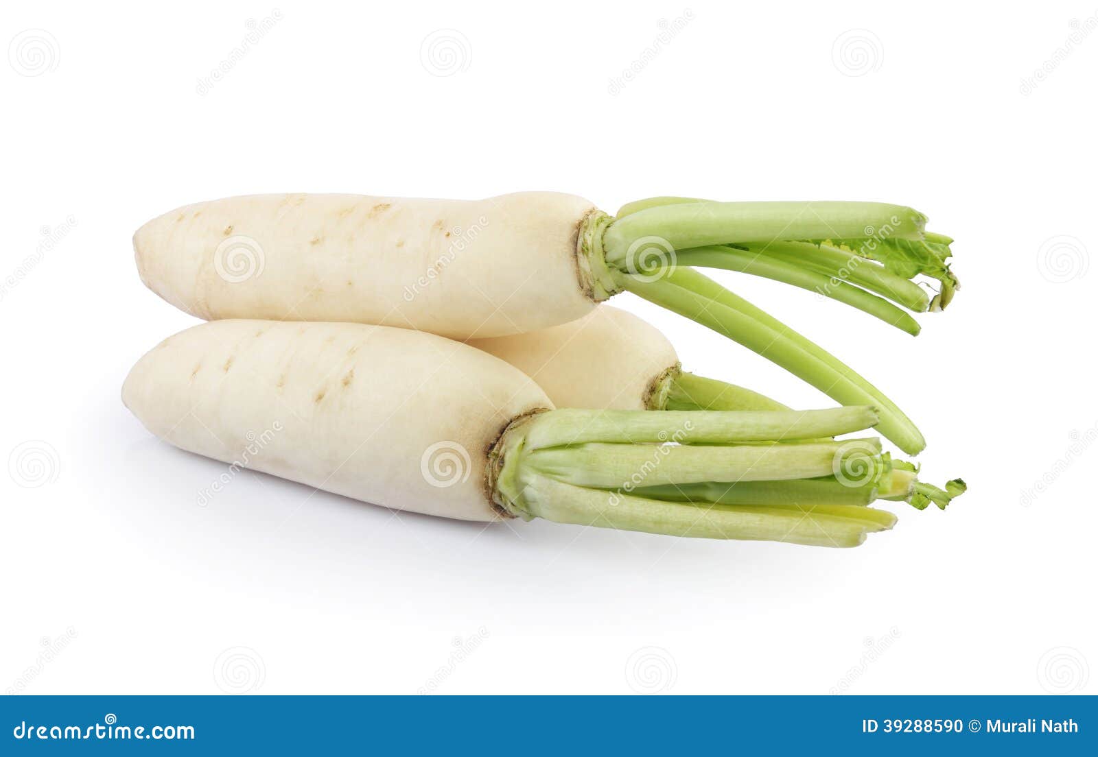 White Radish Background With Roots On The Table In Light And Shade ...