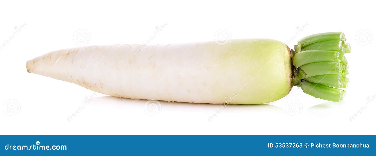 White Radish Background With Roots On The Table In Light And Shade ...