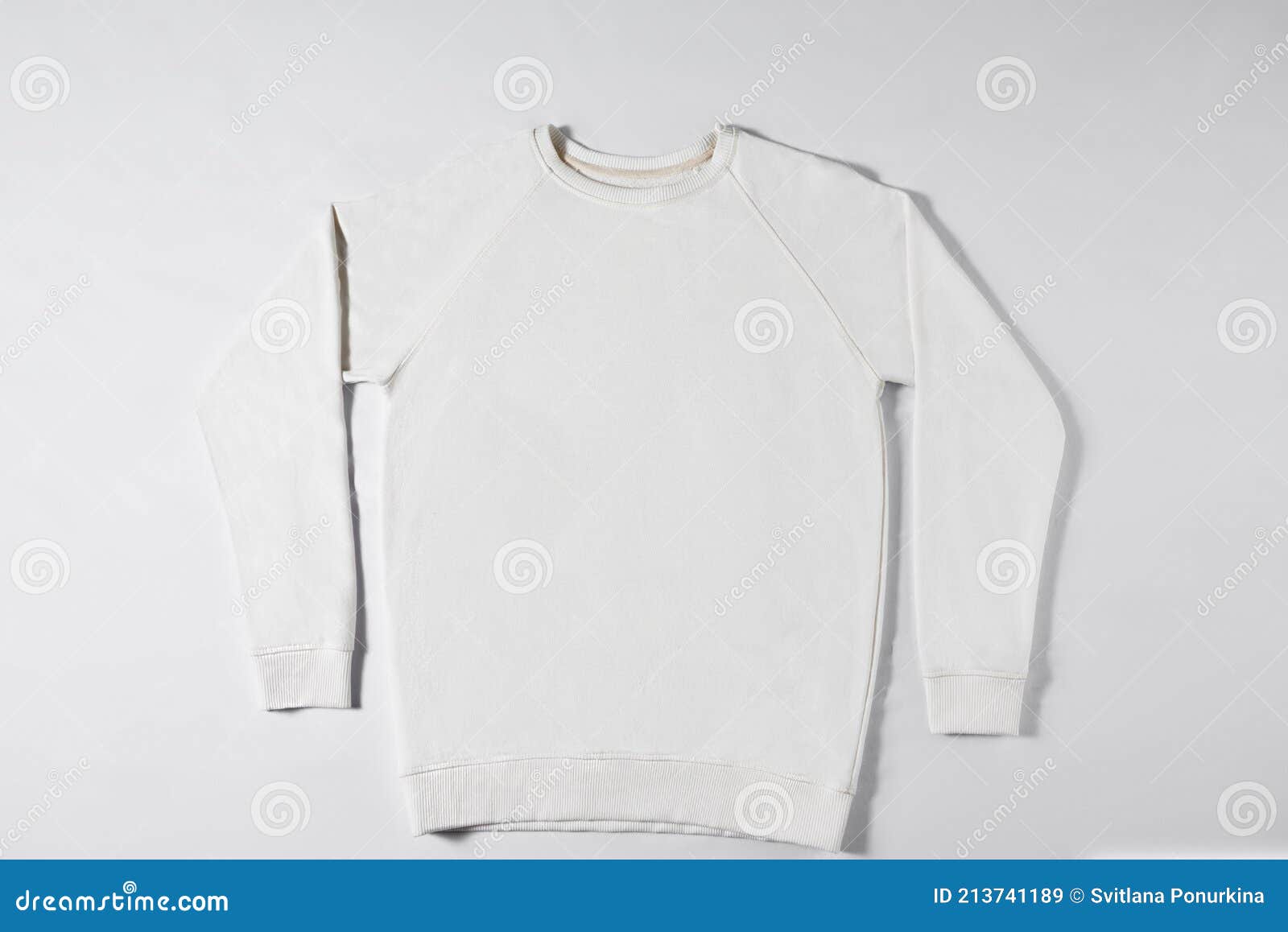 White Raglan Lying on a White Background Stock Image - Image of cloth ...