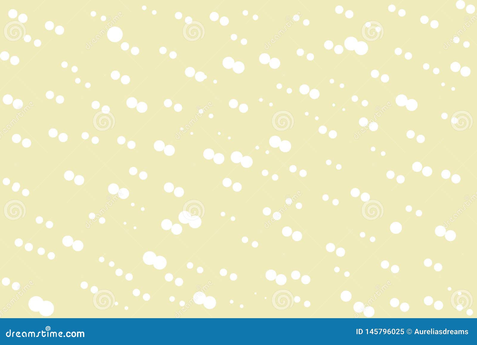 White Random Dots on Beige Background. Abstract Geometric Shapes ...
