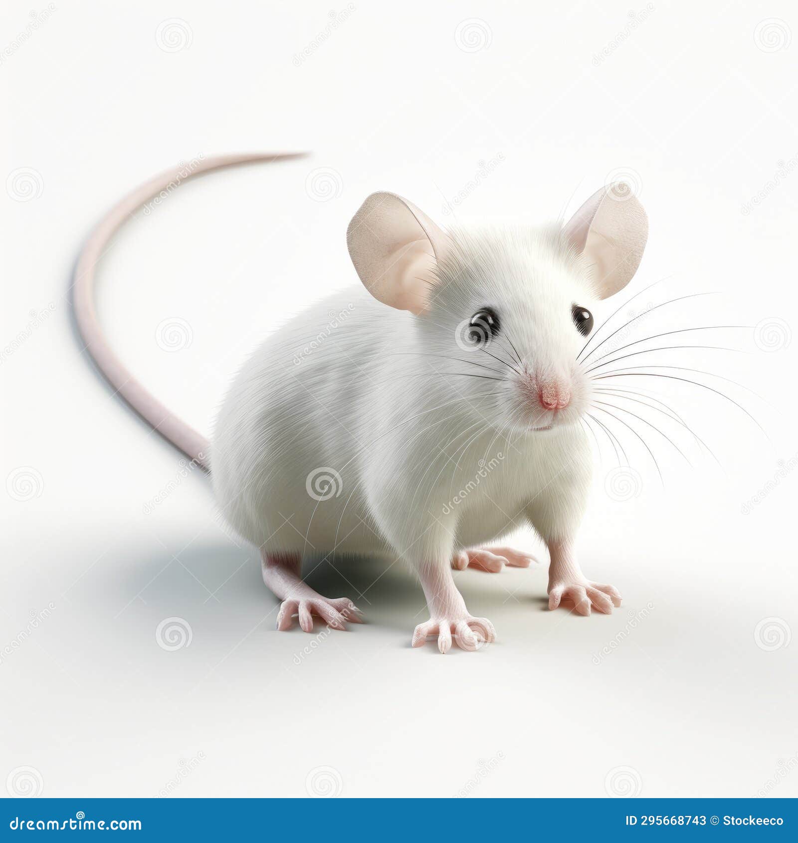 White Rat 3d Render on White Background - Scientific Accuracy and ...
