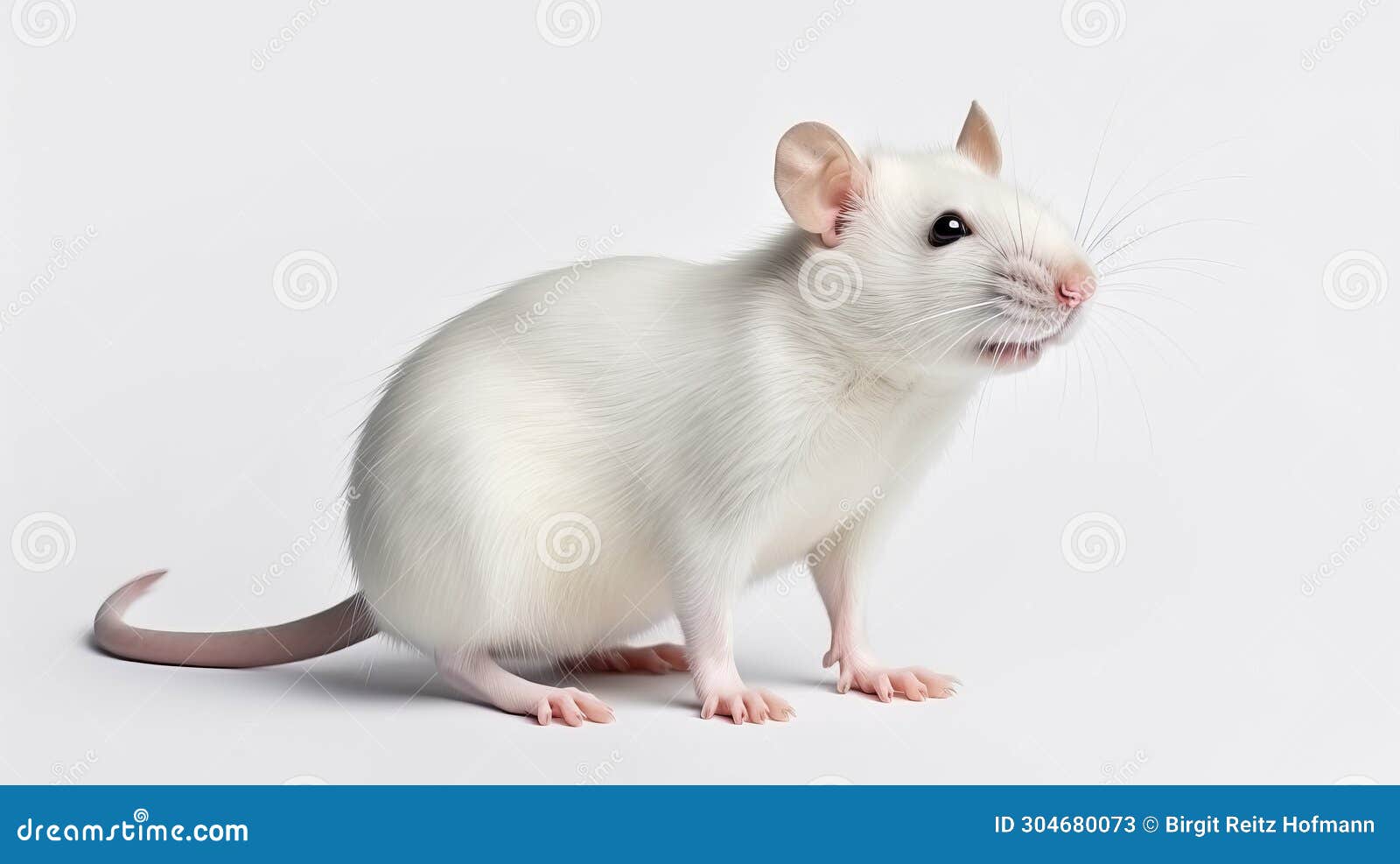 White Rat stock illustration. Illustration of cute, funny - 304680073
