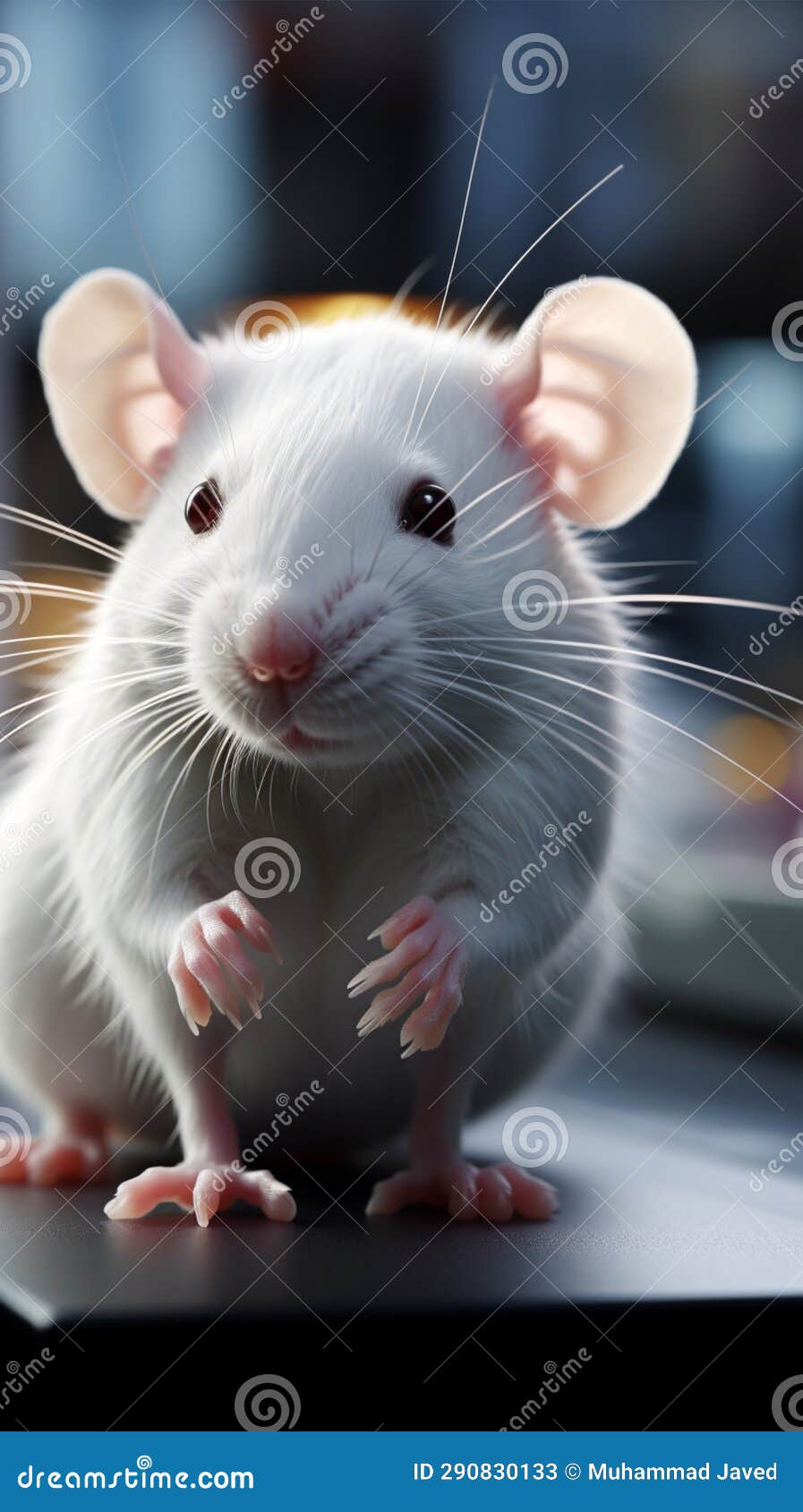 White Rat in laboratory stock illustration. Illustration of genetics ...