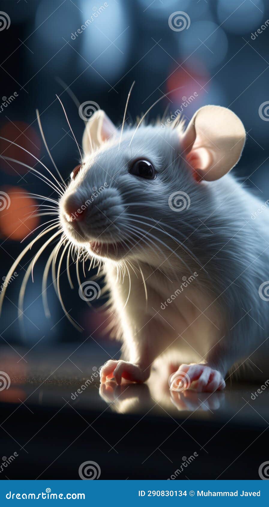 White Rat in laboratory stock illustration. Illustration of handling ...