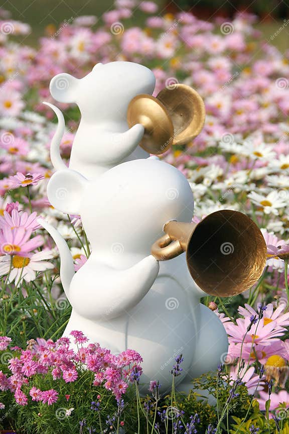 White Rats in Spring Garden Stock Photo - Image of indian, luck: 4294694