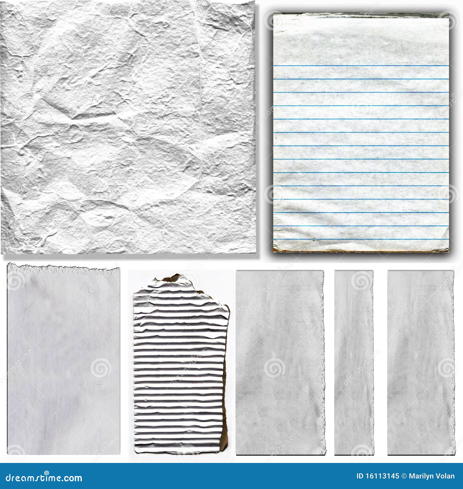 White Real Paper Items Set stock illustration. Illustration of masking ...